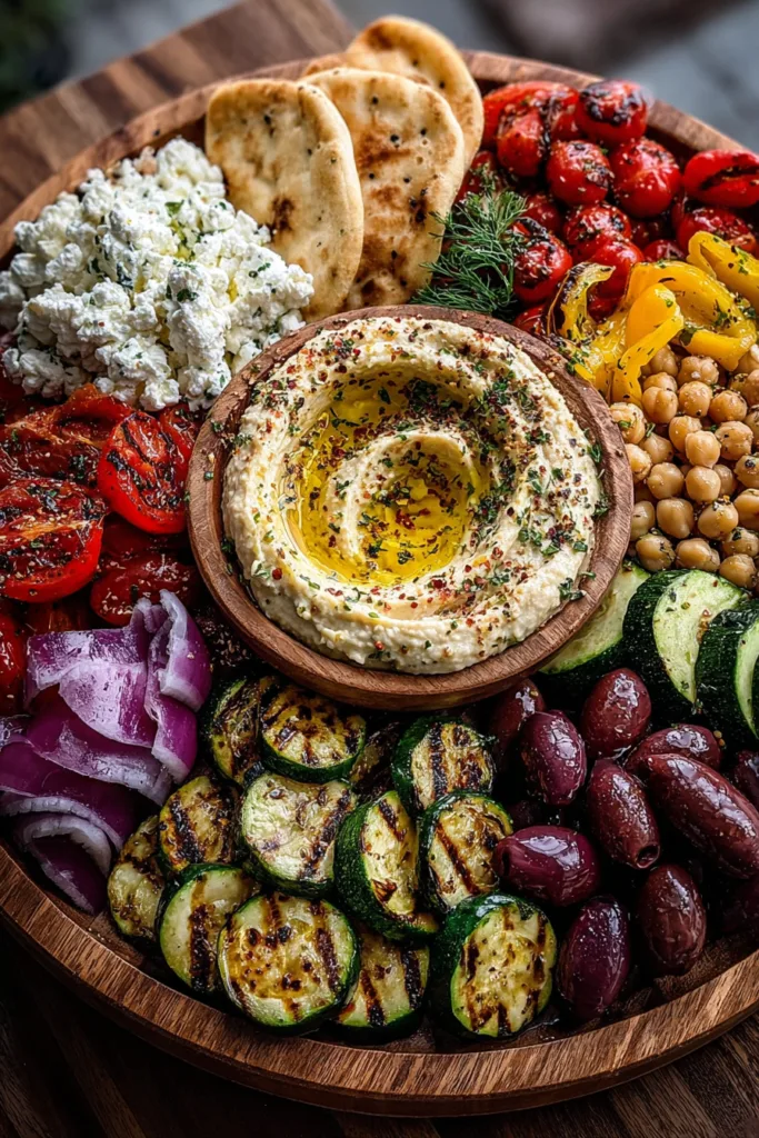 Greek Mezze Board with Whipped Feta, Hummus & Roasted Veggies – 7 ...
