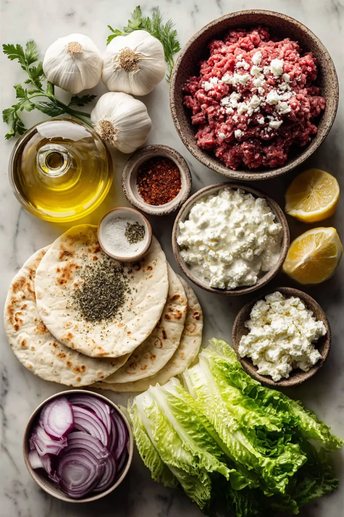 Greek Beef Wraps with Roasted Garlic Feta Sauce – Ultimate 5-Star ...